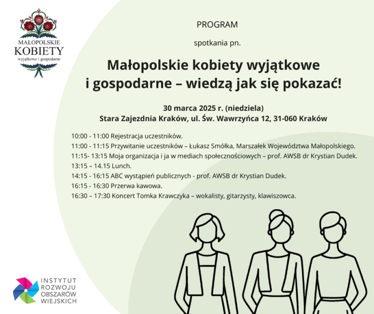 Małopolskie kobiety wyjątkowe i gospodarne – wiedzą jak się pokazać! – IROW
